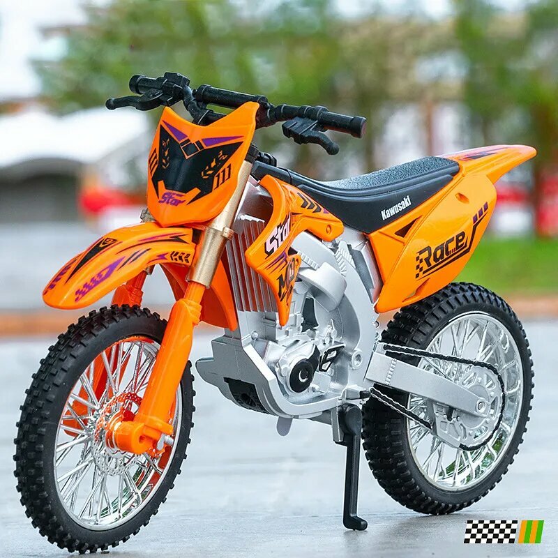 Миниатюрная металлические Кавасаки KX450F внедорожный мотоцикл модель 1:10 Kawasaki KX450