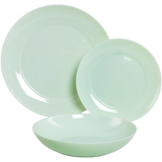 Столовый набор Luminarc APY PARADISE GREEN 18 предметов, на 6 персон, стекло (X1162)