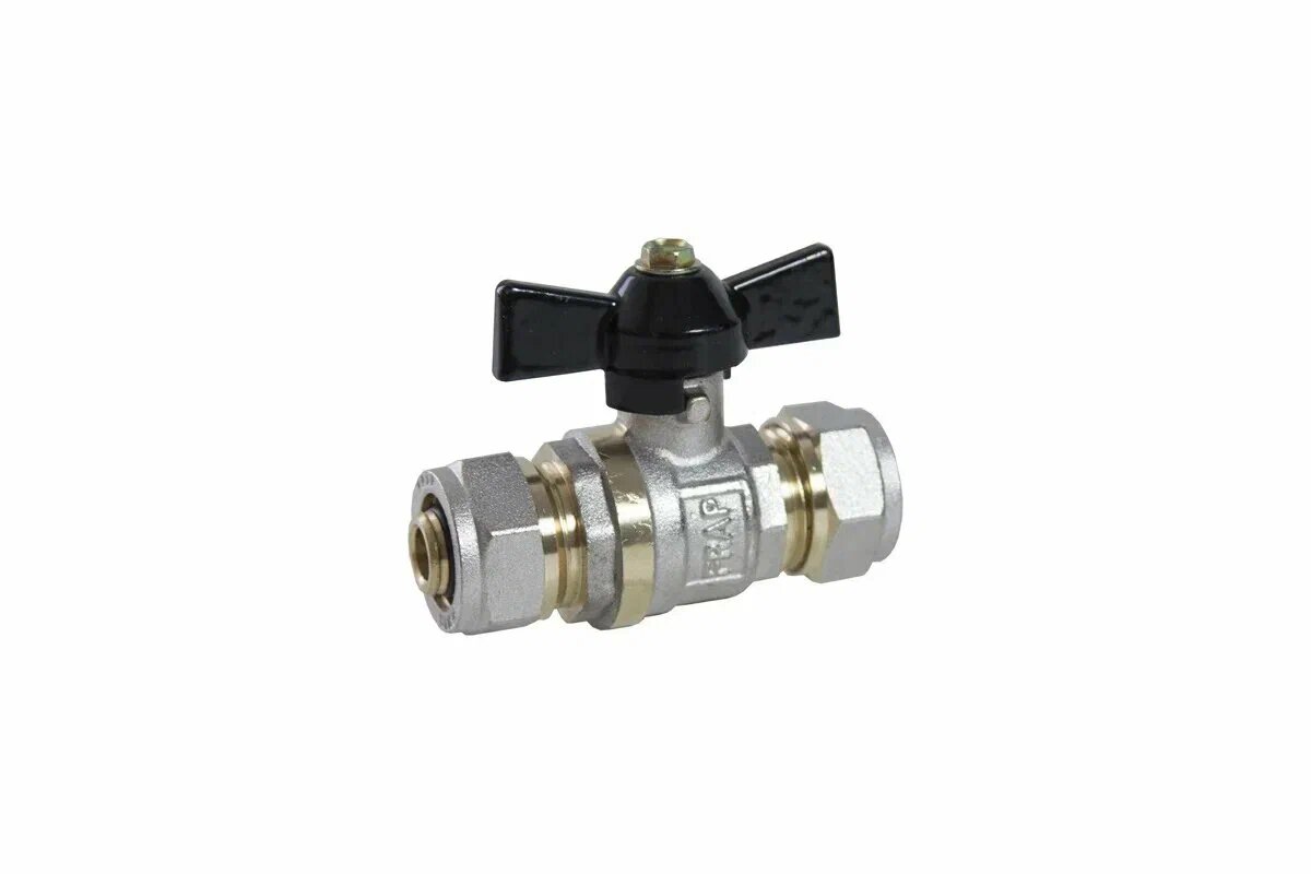 Кран шаровой для металлопластиковой трубы ,16 х 16, цанга-цанга, FRAP