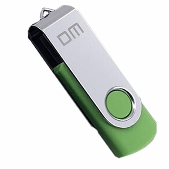 Память USB Flash 32 Гб DM PD110 (PD110 GREEN 32GB) - поворотный, пластик, USB 2.0