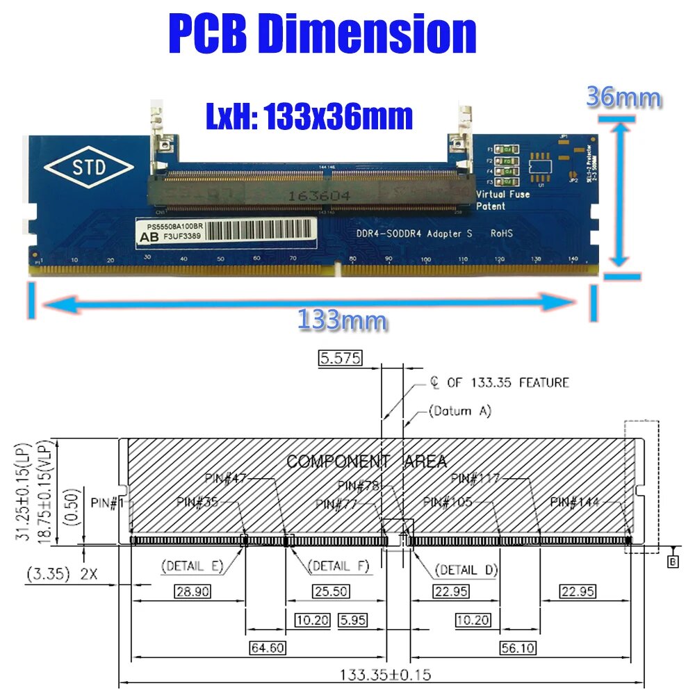 Адаптер SO-DIMM в DDR4 для настольного ПК