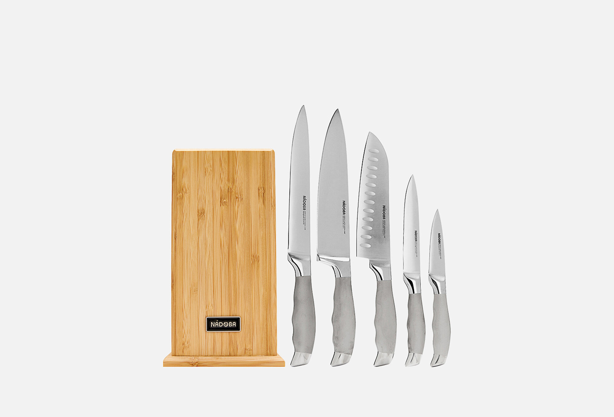 Набор кухонных ножей NADOBA MARTA, с универсальным блоком
