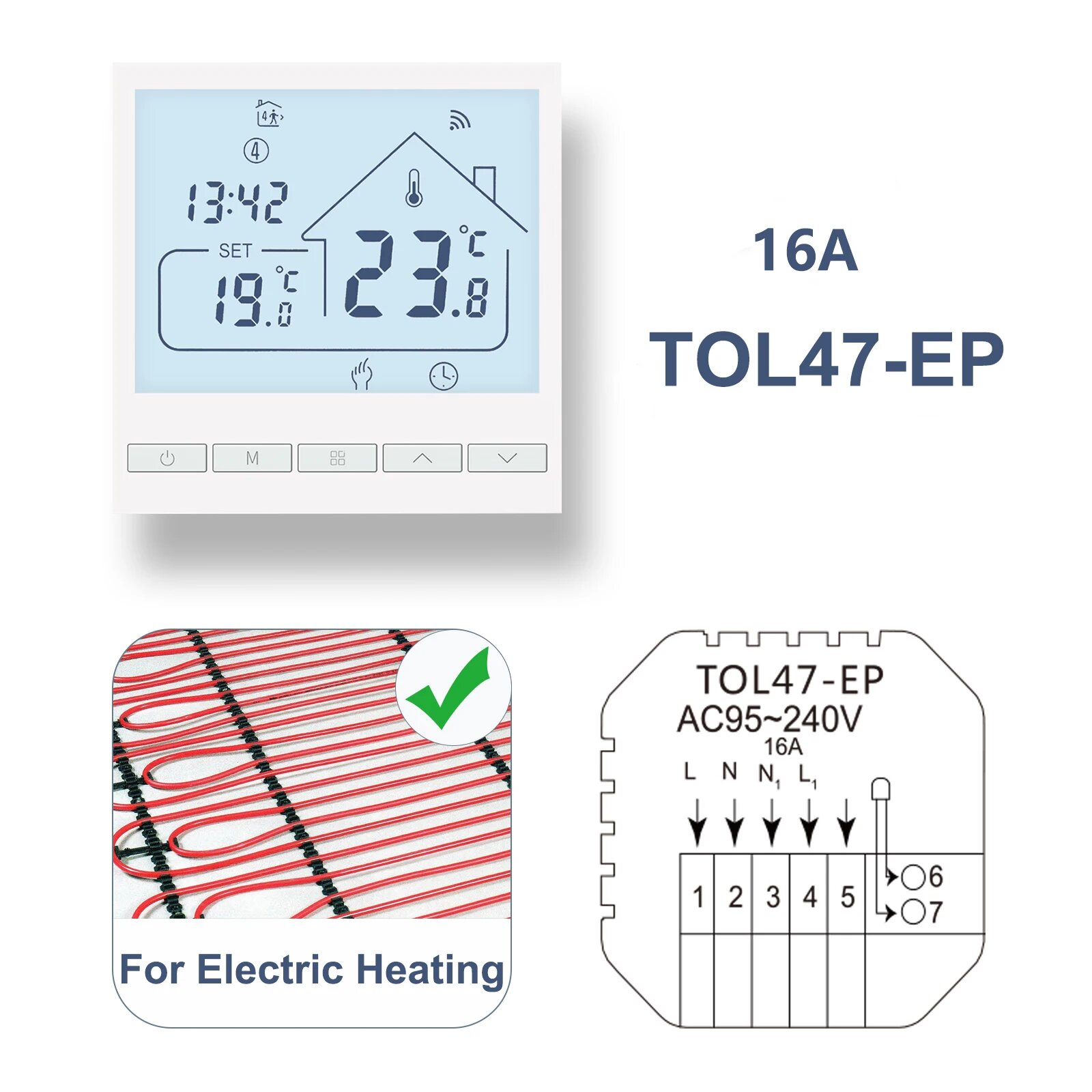 Beok Tuya Умный термостат для теплых полов Floor Heating