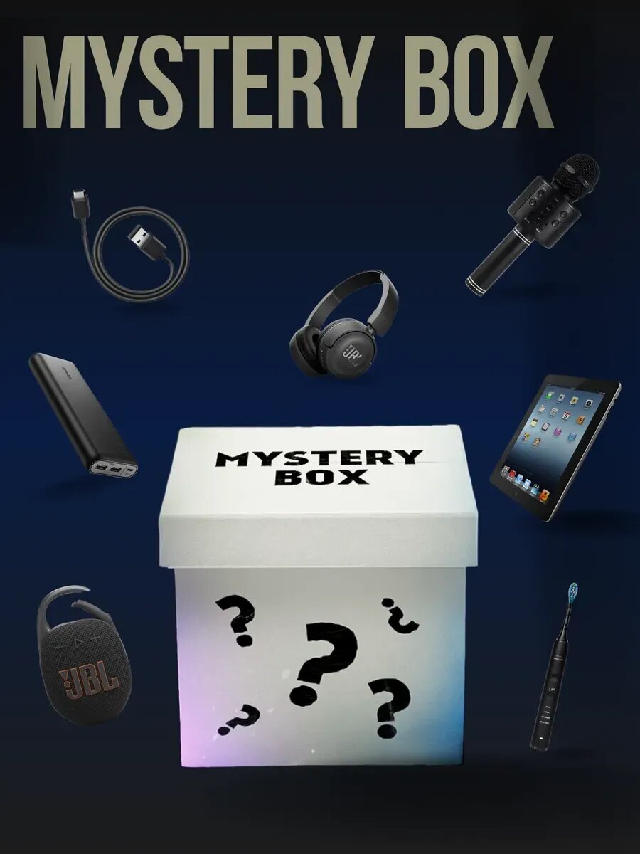 Мистери бокс подарочный сюрприз mystery BOX Электроника