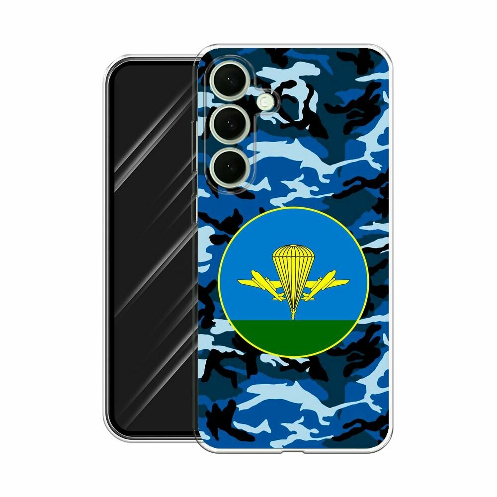 Чехол на Samsung Galaxy S25 Plus / Самсунг S25 Плюс с принтом "ВДВ камуфляж" — фото 1