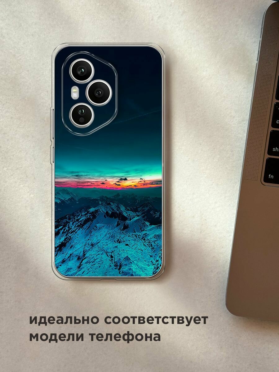 Чехол на Honor 400 Pro / Хонор 400 Про с принтом "Закат в горах" — фото 1