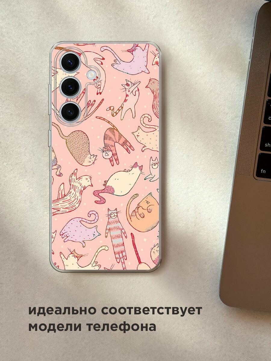 Чехол на Samsung Galaxy S24 FE 5G / Самсунг S24 FE с принтом "Розовое счастье" — фото 1