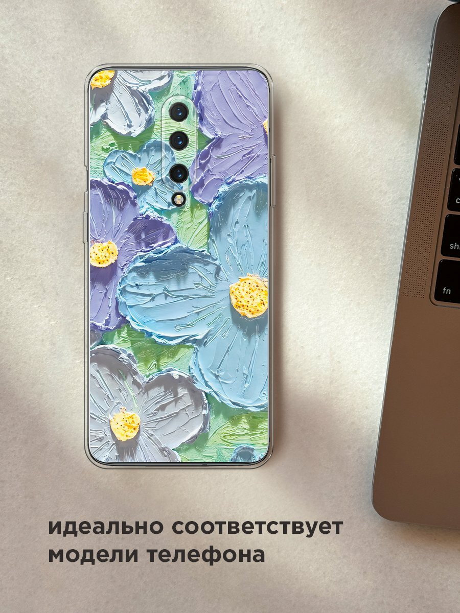 Чехол на OnePlus 8 / ВанПлас 8 с принтом "Масляные цветы 2" — фото 1