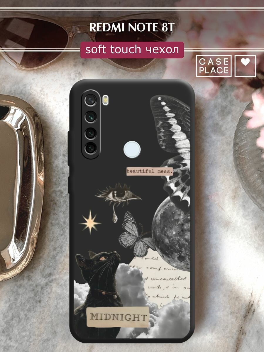 Чехол на Xiaomi Redmi Note 8T / Редми Нот 8T с принтом "midnight collage"
