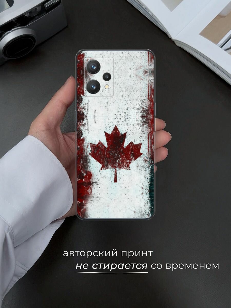 Чехол на Realme 9 4G/9 Pro Plus / Реалми 9 4G/9 Pro Plus с принтом "Канада" — фото 1