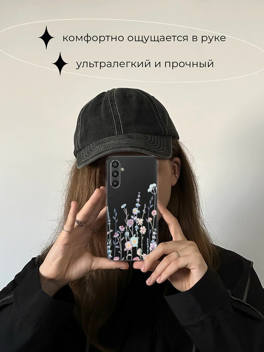 Чехол на Samsung Galaxy A34 / Самсунг A34 с принтом "Нежные полевые цветы" — фото 1
