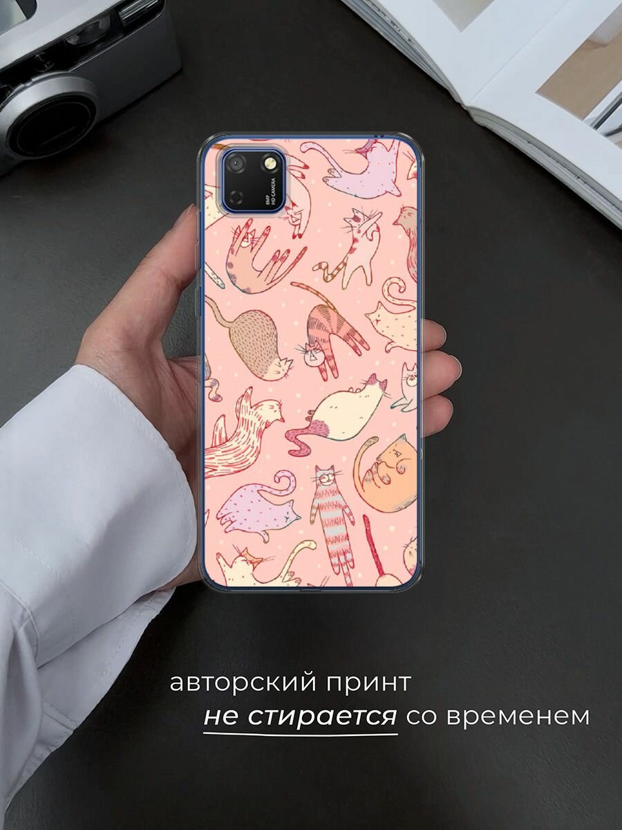 Чехол на Honor 9S/Huawei Y5p / Хонор 9S/Хуавей Y5p с принтом "Розовое счастье" — фото 1