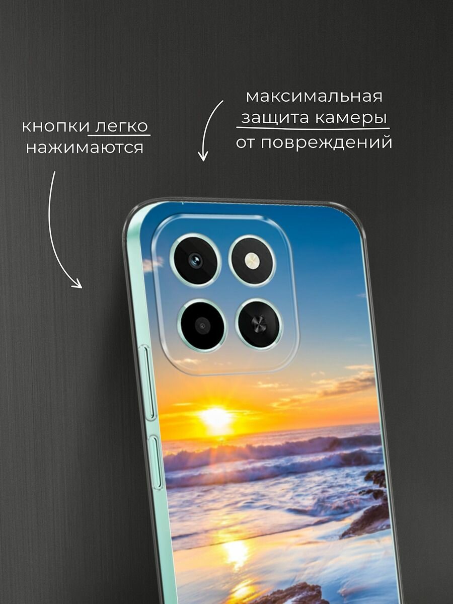 Силиконовый чехол на Honor X6c / Хонор X6c с принтом "Восход 6" — фото 1