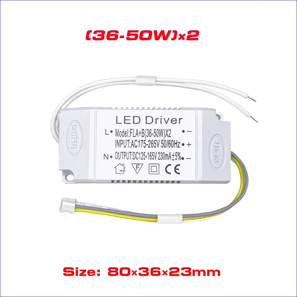 LED драйвер (36-50W)x2 AC175-265V