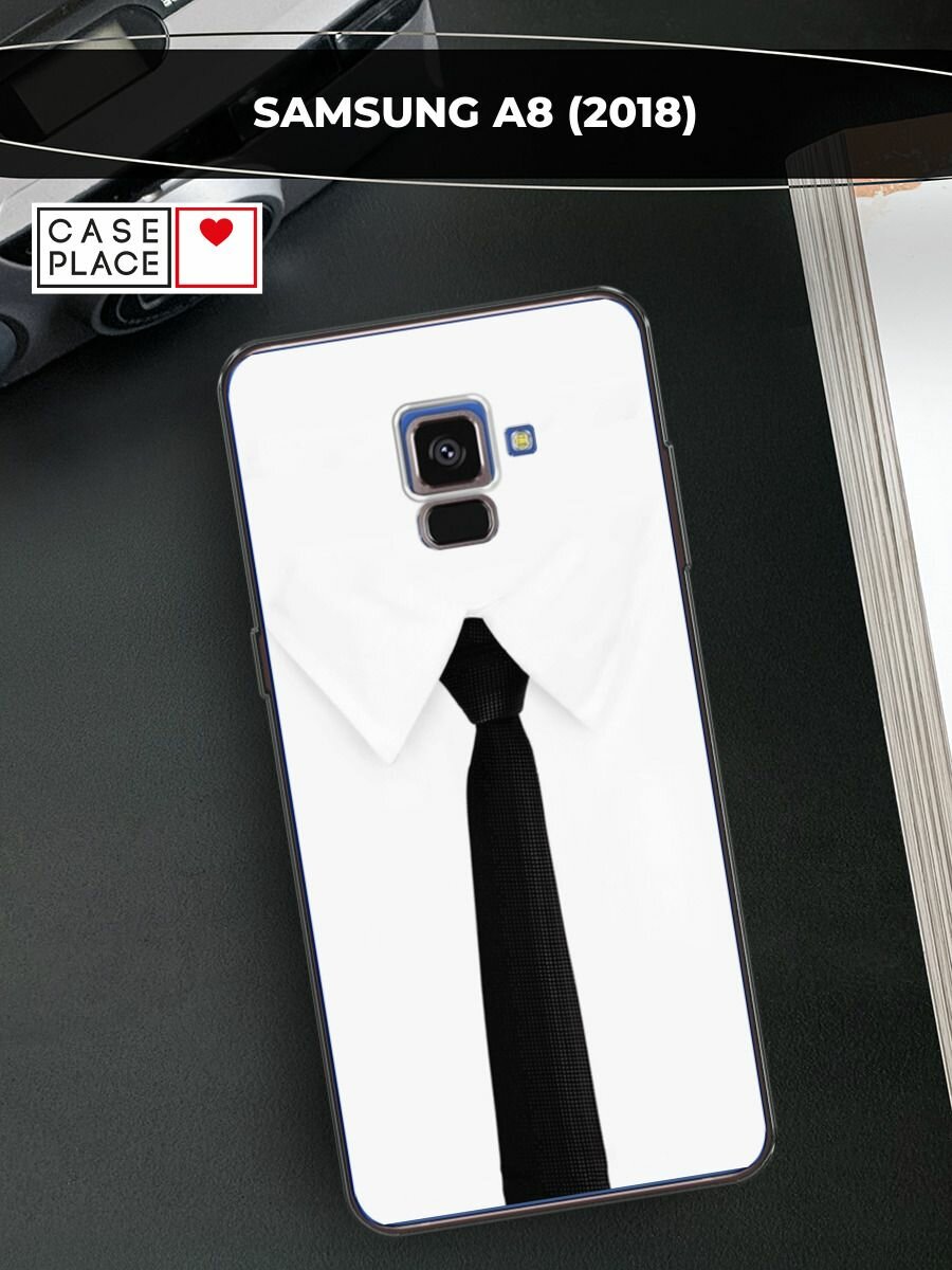 Чехол на Samsung Galaxy A8 2018 / Самсунг Галакси А8 2018 с принтом "Галстук"