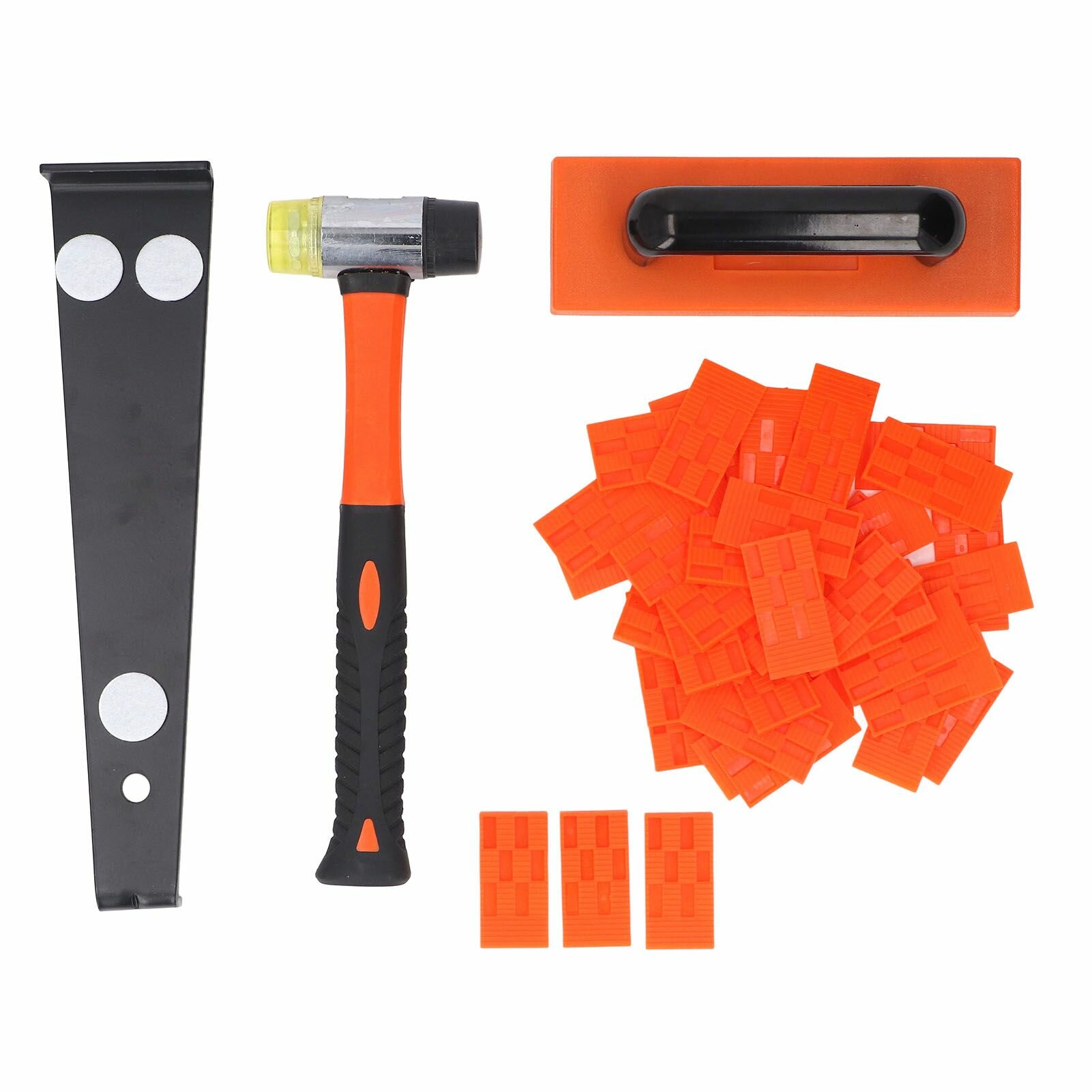 43 шт. комплект для укладки ламината и деревянного пола 295 мм 2-сторонний мягкий молоток 40 проставок прочный тяговый брусок для постукивания