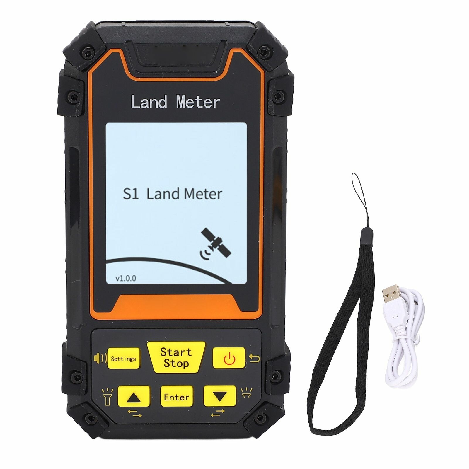 Ручной геодезический измеритель с 2,4-дюймовым черно-белым экраном, GPS GNSS тестер земли для измерения площади сельскохозяйственных угодий и расстояния