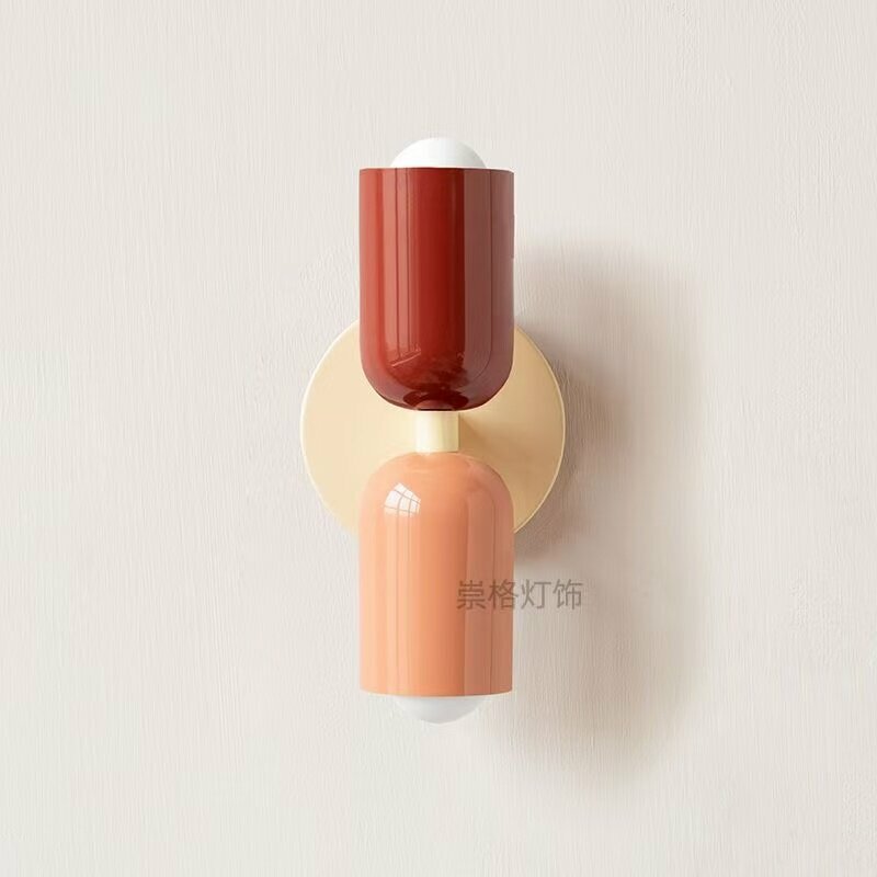 Настенный светильник BANMENG, двойная головка, Тёплый белый (2700-3500 K), Beige, Белый