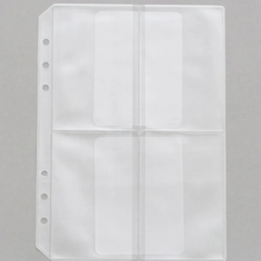 Прозрачный органайзер для папок А5/А6 из ПВХ A5 four pocket