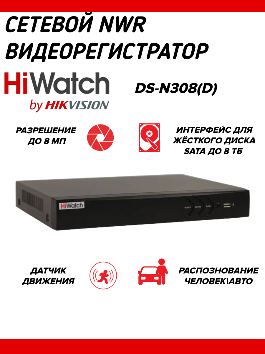 IP-видеорегистратор HiWatch DS-N304(D) 4-х канальный