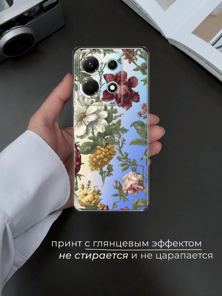Чехол на Infinix Note 30 4G / Инфиникс Нот 30 4G с принтом Акварельные цветы 2 — фото 1