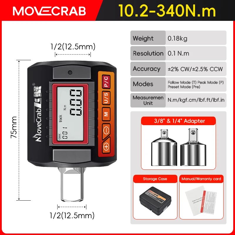Динамометрический ключ MoveCrab 10.2-340N. m 1/2"