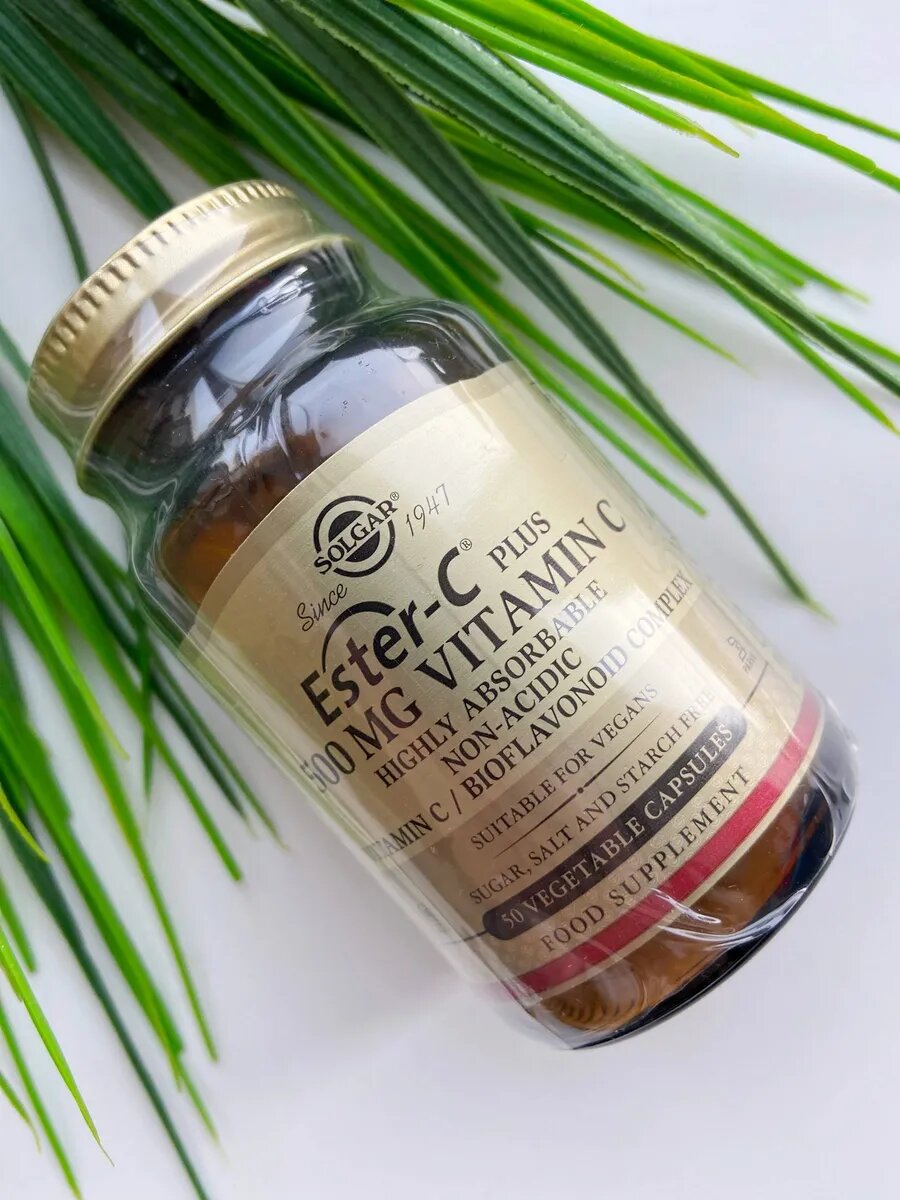 БАД Solgar "Ester-C Plus", аскорбат кальция, витамин C, 500мг, 50 шт