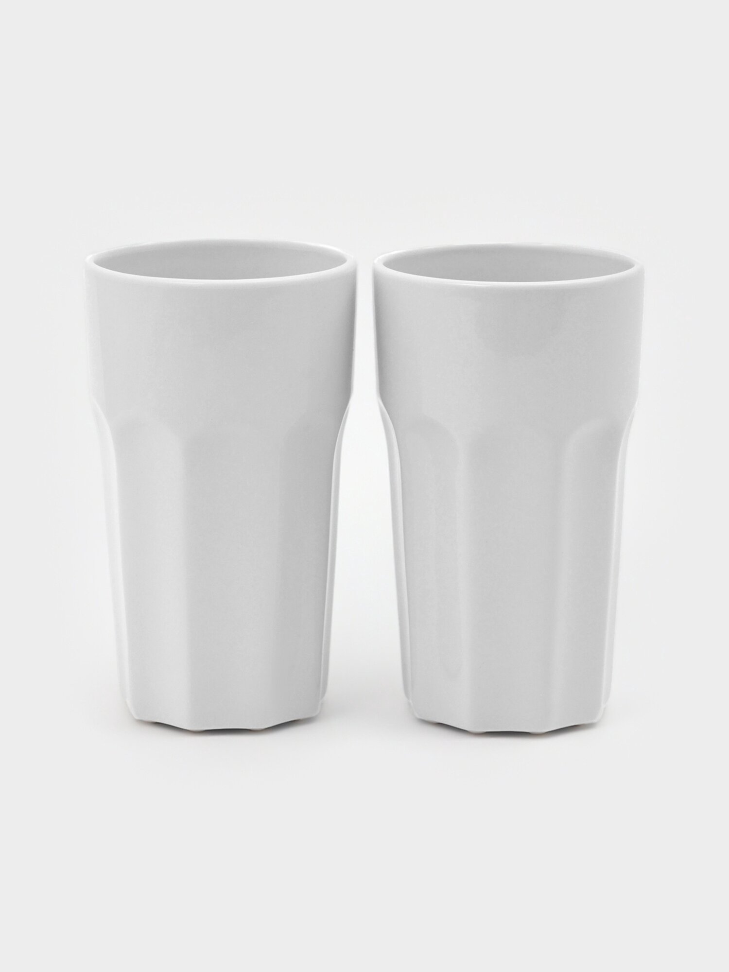 Стаканы Доляна «Классика», набор 2 шт, 500 мл, керамика, белые