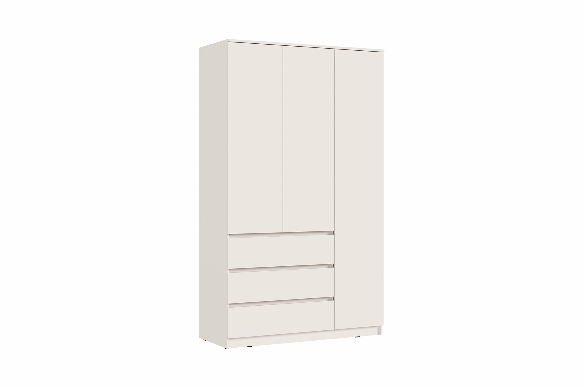 Шкаф для одежды распашной Нонтон Челси, 120x51x202 см, 3 ящика, кашемир