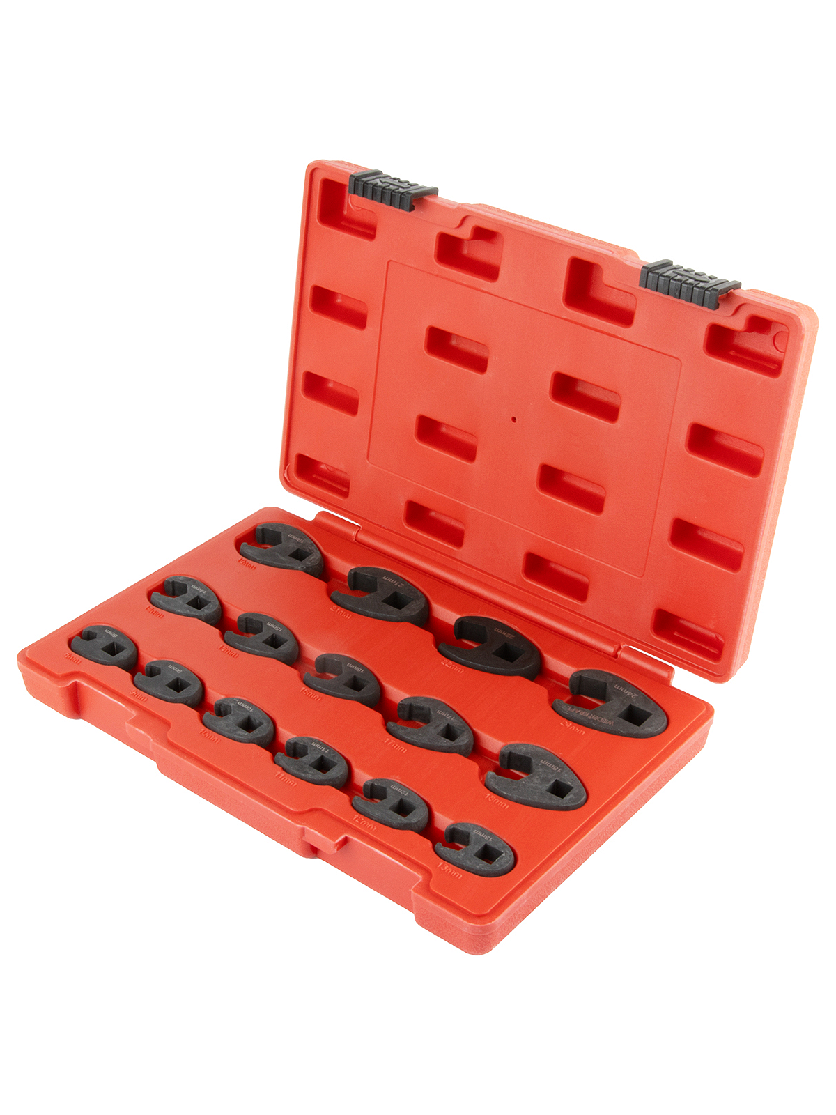 Набор ключей WiederKraft "Воронья лапа", 3/8 дюйма, 15 шт, в кейсе, хромомолибден