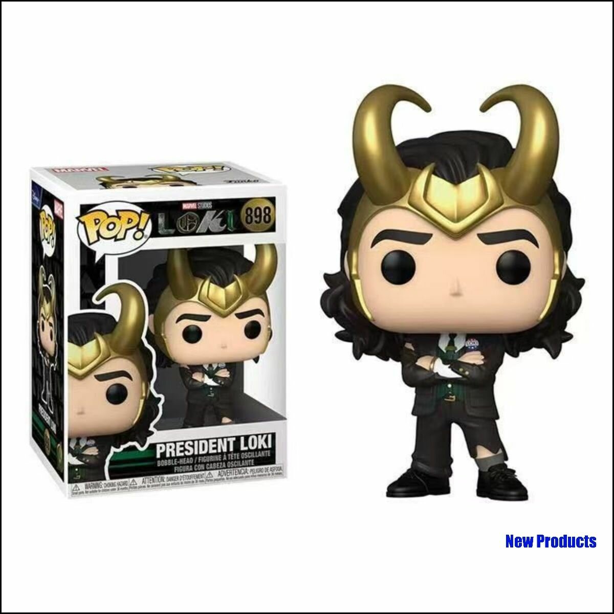 Эксклюзивная фигурка Локи Президент 898 Marvel от Funko Pop