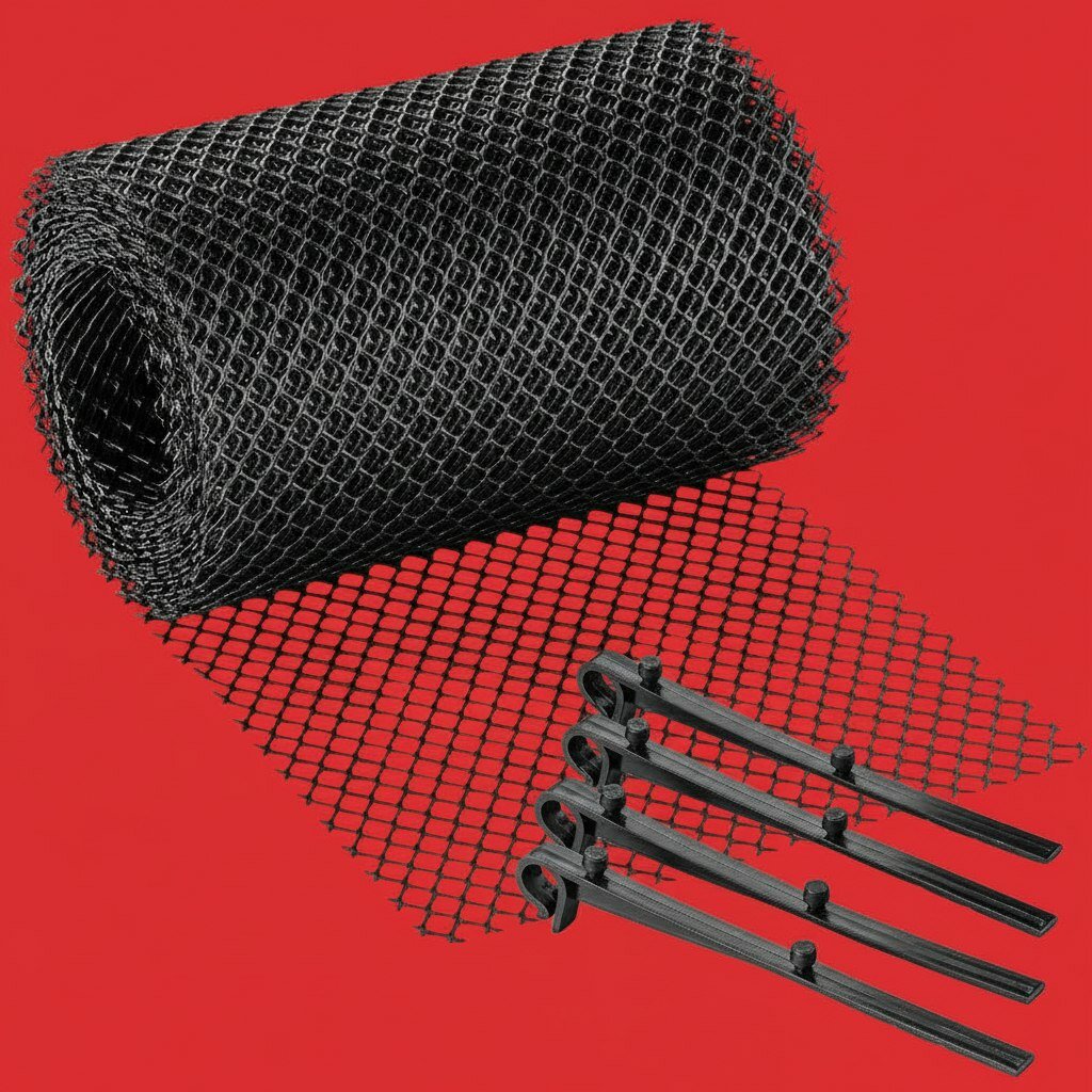 Сетка для желоба водосточного 110 мм и более до 150 мм с кронштейнами 2 м