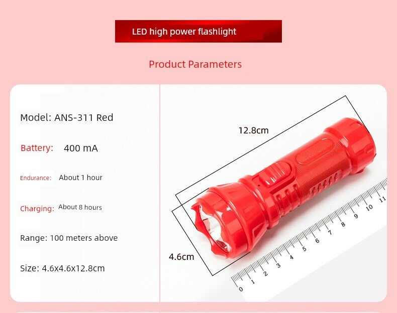 Светодиодный мощный фонарик, перезаряжаемый бытовой фонарик, уличный фонарик для кемпинга, ночной рыбалки, отель,