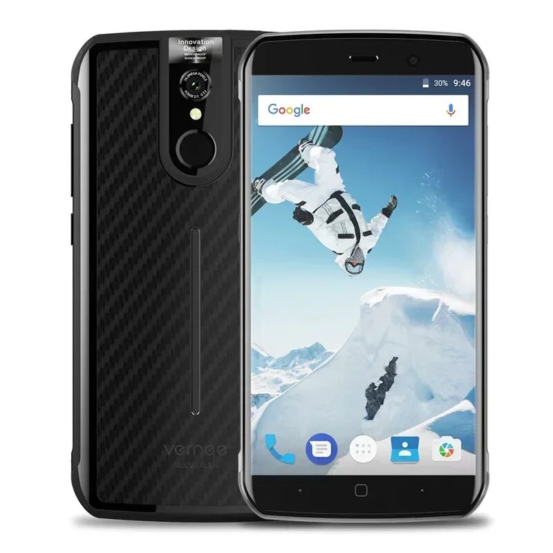 Водонепроницаемый мобильный телефон Vernee Active, Android 7.0, MTK6757, восьмиядерный процессор, 4 ГБ ОЗУ, 64 ГБ ПЗУ, 13,0 МП, NFC, прочный мобильный телефон IP68
