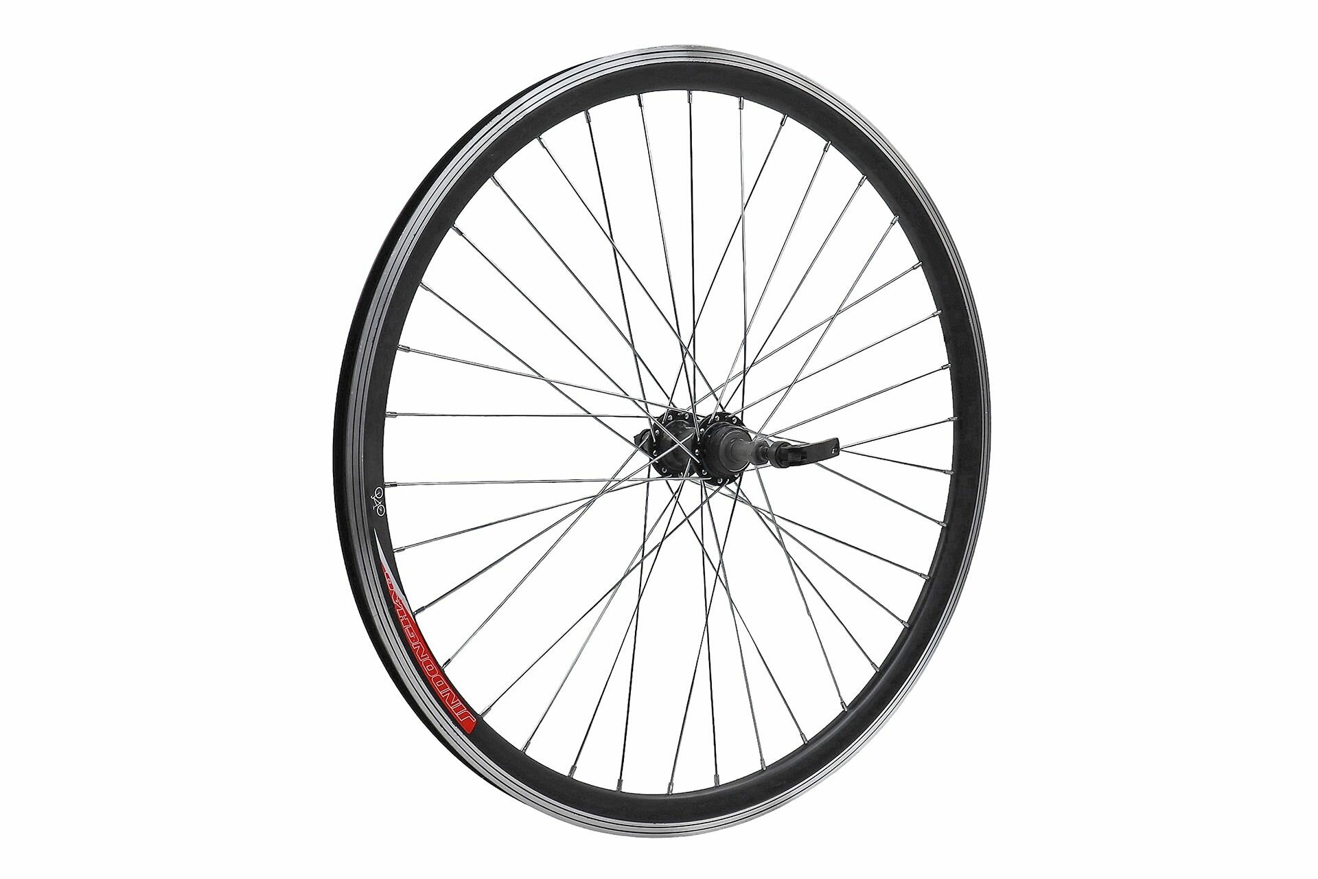 Обод 26" 2-х слойный (алюм.) задний в сборе с AL втулкой, под диск на резьбе, под трещетку, эксцентр