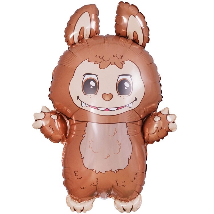 Воздушный шарик Grabo фигура, Эльф, плюшевая кукла, коричневая