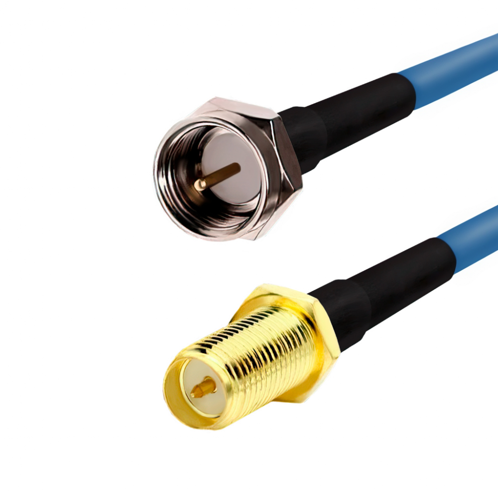 Кабельная сборка F-male - RP Sma-female 2 м, кабель 5D-FB CU (медь)