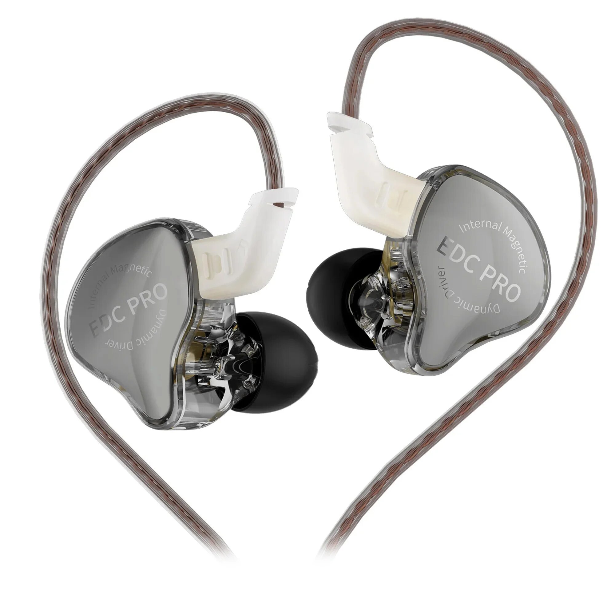 Наушники KZ EDC PRO (OFC Cable Version) without Mic, проводные, внутриканальные, с динамическим драйвером, black