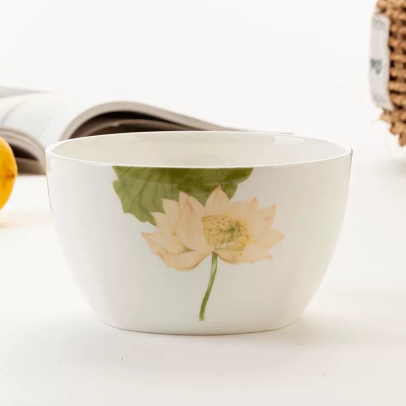 Хит продаж: маленькая квадратная чаша из тангшанского костяного фарфора, 4.5inch шт, квадратная чаша для риса