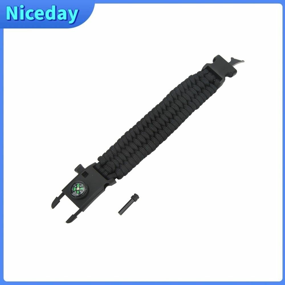 Браслет выживания, паракорд, компас, 3-нитная оплетка, L