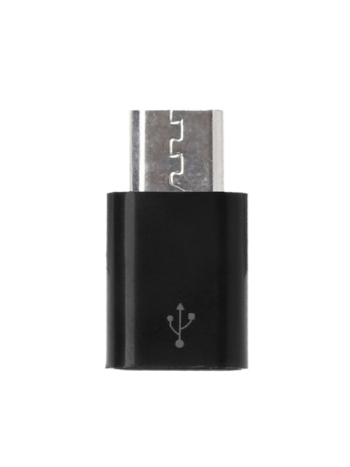 Черный разъем типа C от розетки к микро-штекеру