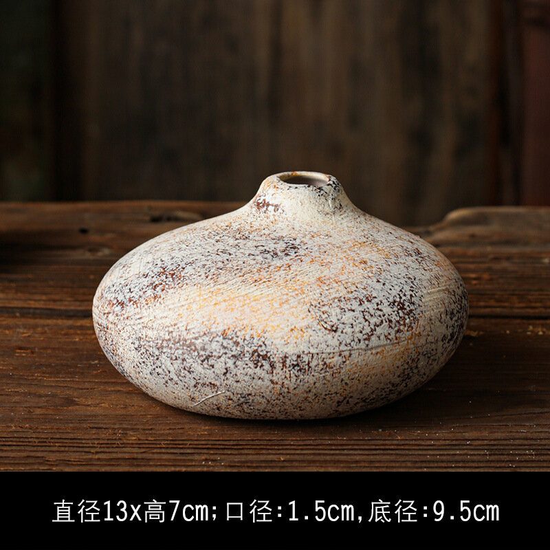 Ретро-вазы в новом китайском стиле, декоративные керамические украшения в деревенском стиле для прихожей, прикроватной тумбочки, тумбы под телевизор, для цветочных композиций, керамическая ваза для дома.