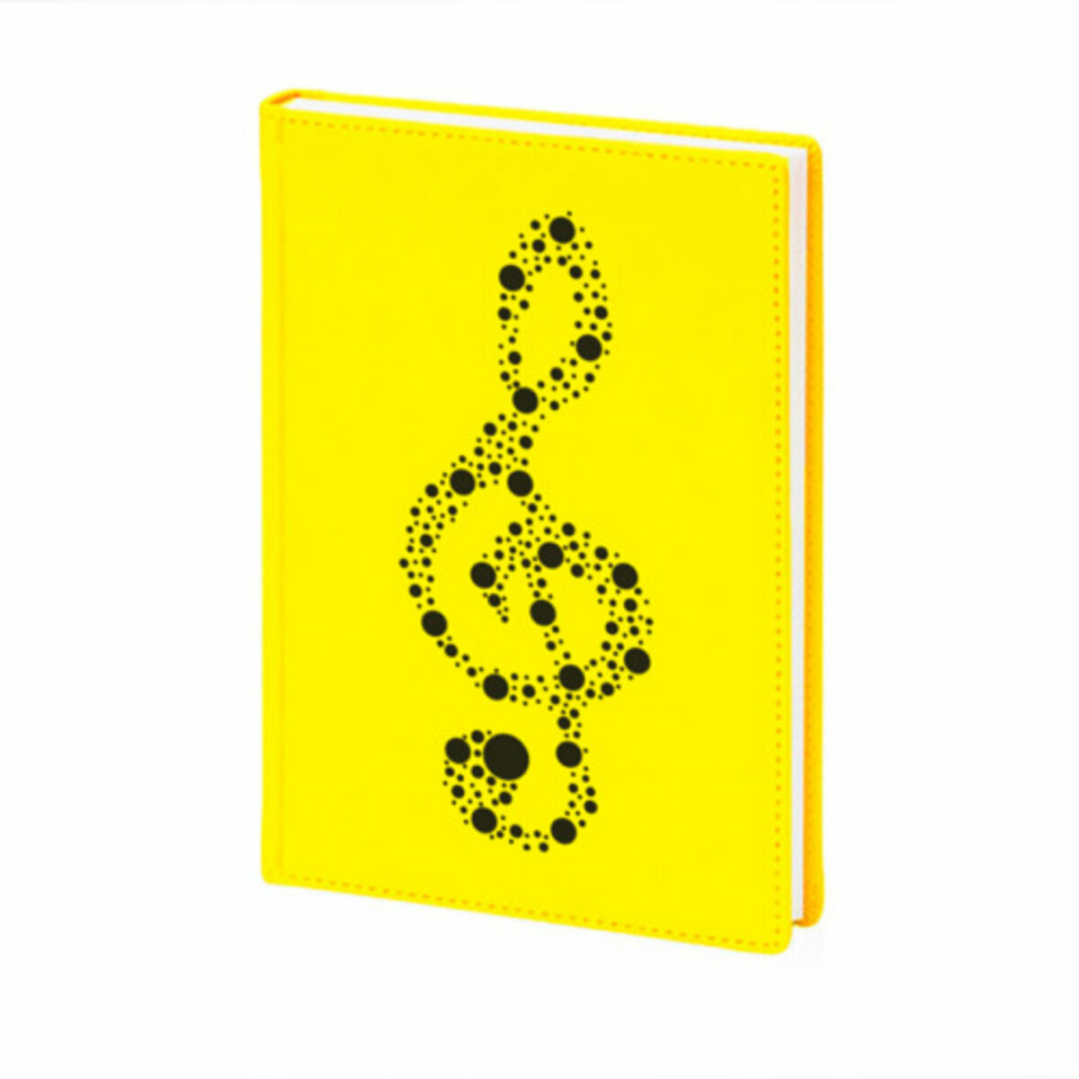 Ежедневник «Скрипичный ключ подарок учителю музыки музыканту» (желтый)