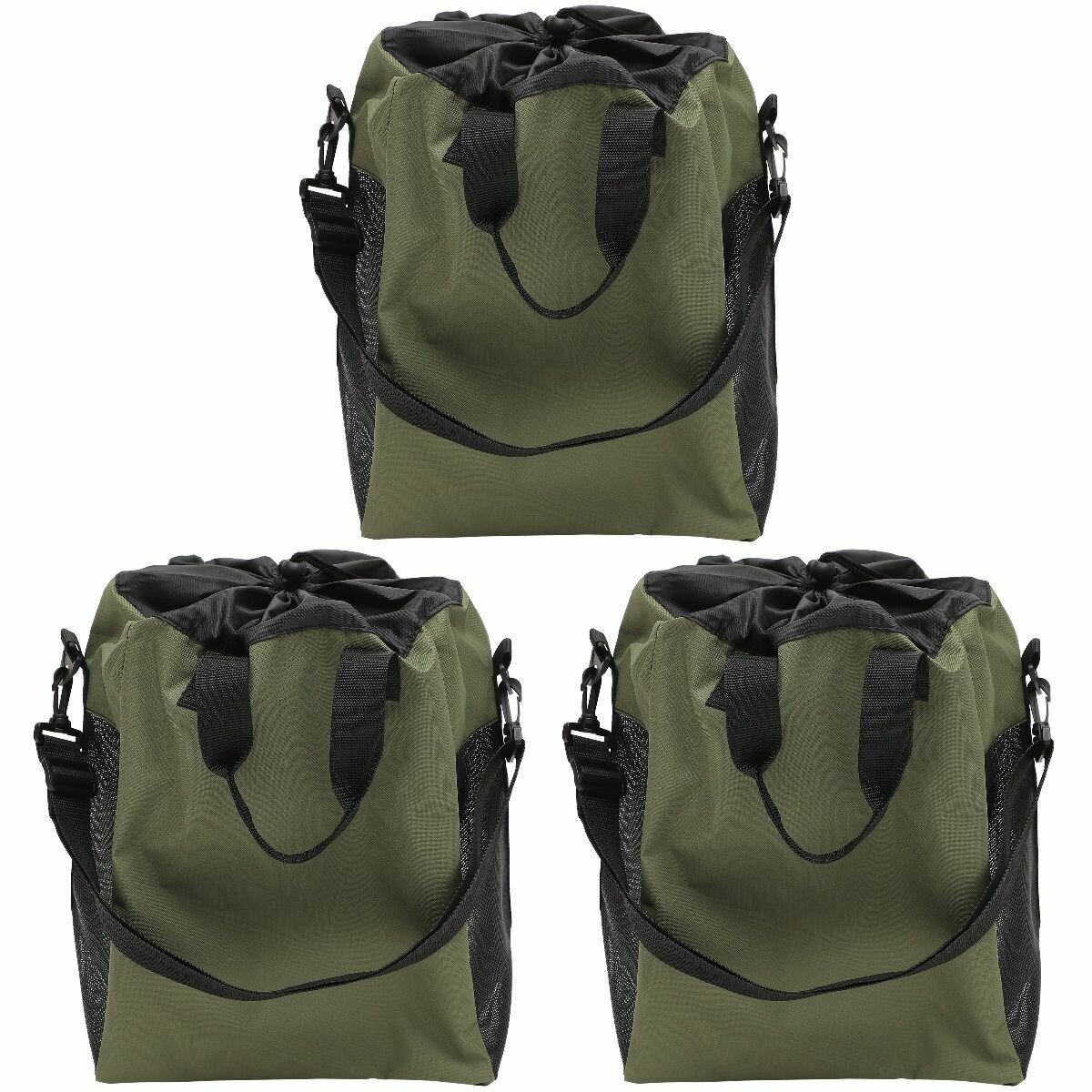 Набор из 3 универсальных ультралёгких сумок для хранения рыбацких сапог оливкового цвета