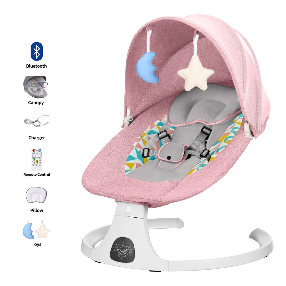 Кресло-качалка для младенцев, многофункциональная электрическая колыбель, кровать-качалка для новорожденных, интеллектуальный успокаивающий артефакт для младенцев