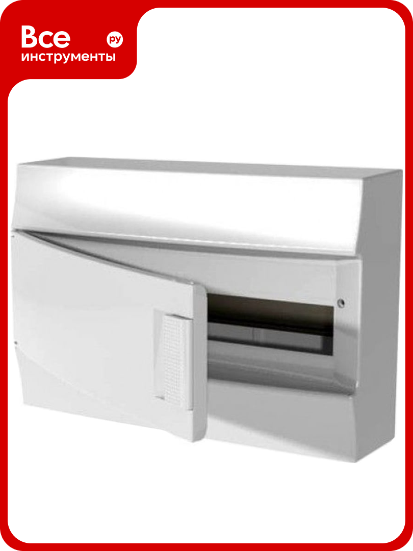 Настенный бокс ABB mistral41 18 модулей, непрозрачная дверь, с клеммами, белый