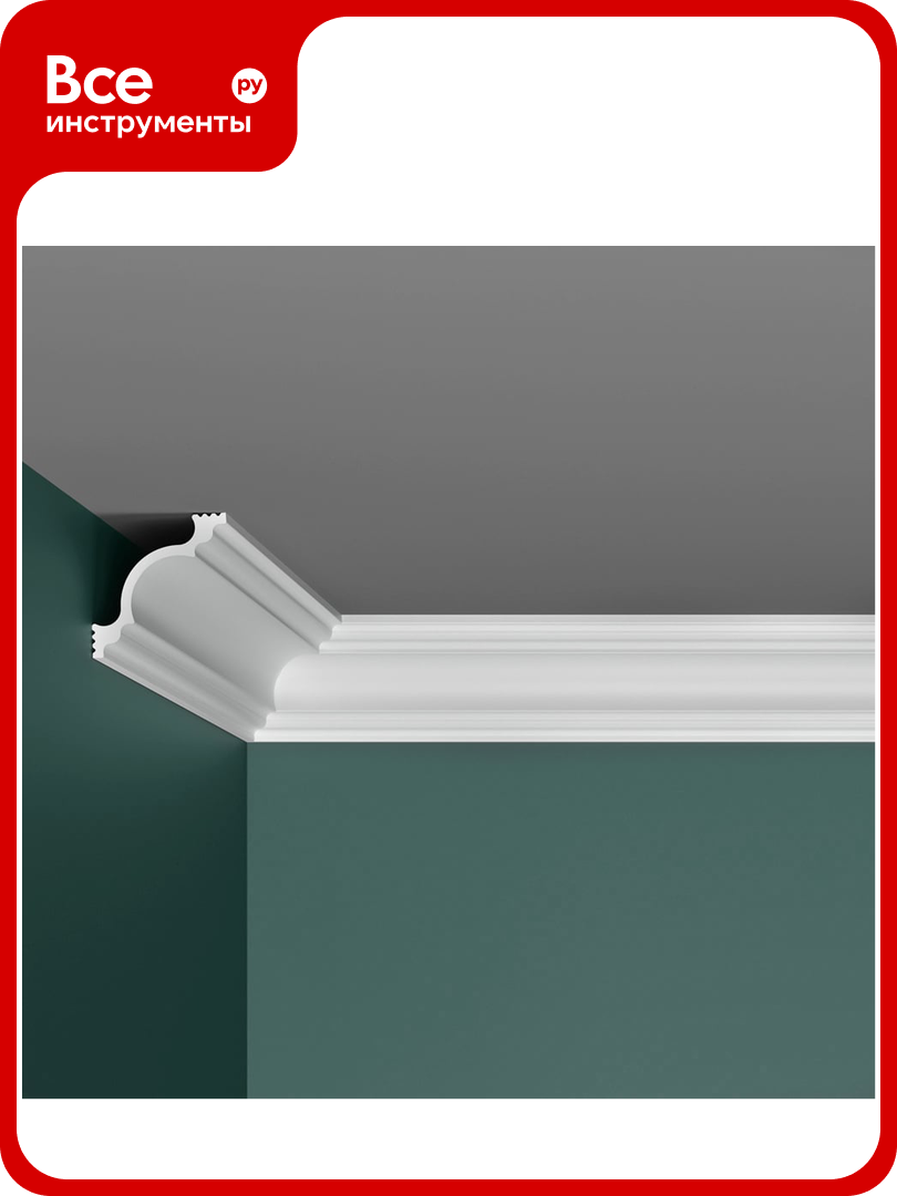 Потолочный плинтус праймдекор XPS профиль K-80 длина 2м 17800