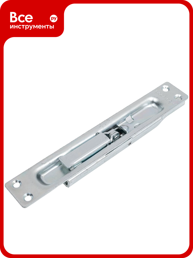 Шпингалет торцевой Doorlock dl fbm/1s zn оцинкованный, длина хода 18мм, планка 24,5x160мм, резьба