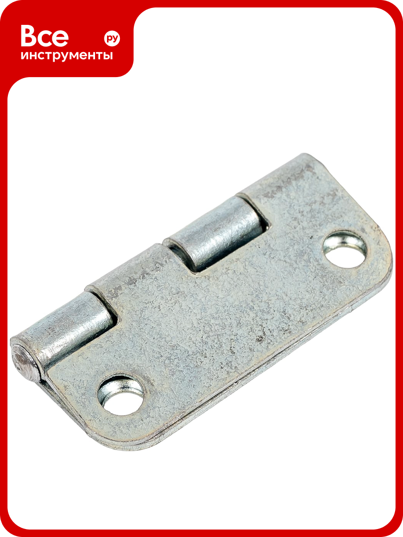 Петля карточная 23 Болта 30x40 мм, мебельная, дверная, ОЦ, оцинкованная сталь, врезной монтаж, 2 штук