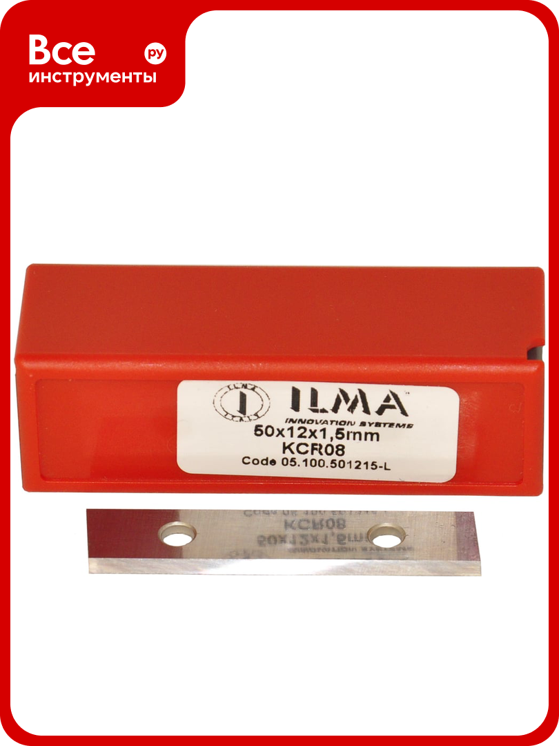 Нож сменный твердосплавный ILMA 50x12x1,5 со скосом LH, 35º, Z=4 UMG04 05.100.501215-L. Z4